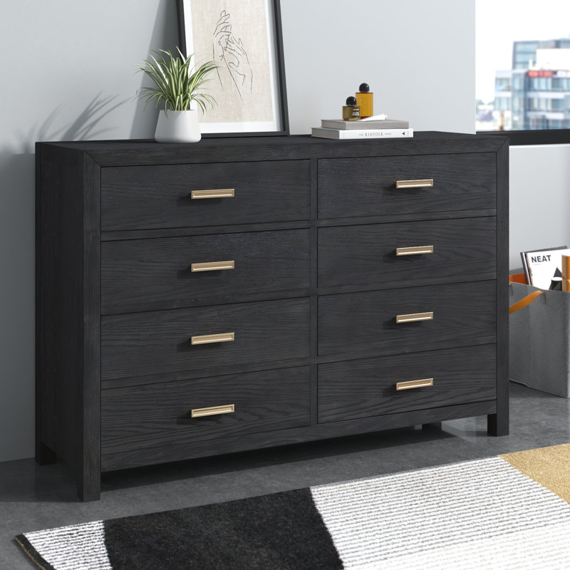 8 dresser drawer black store